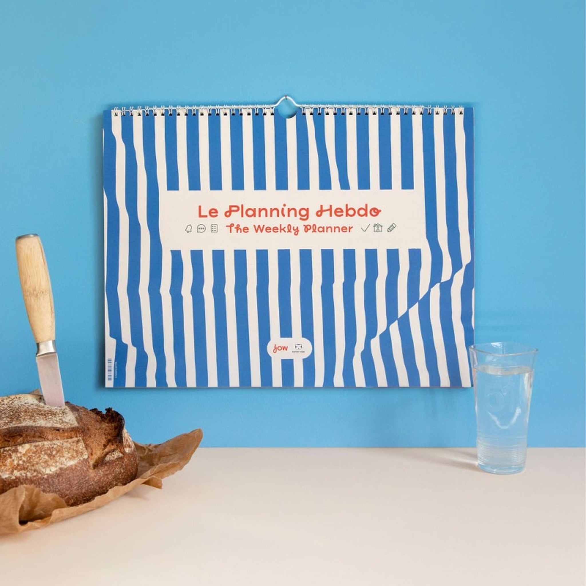 LE PLANNING HEBDO - zeitloser Wochen-Wand-Planer - 40x31 cm | Papier T