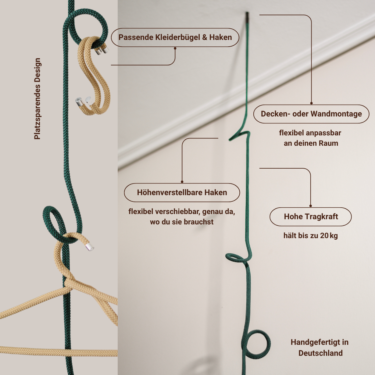 LOOP ROPE | Hanging ROPE WARDROBE | Peppermint Products