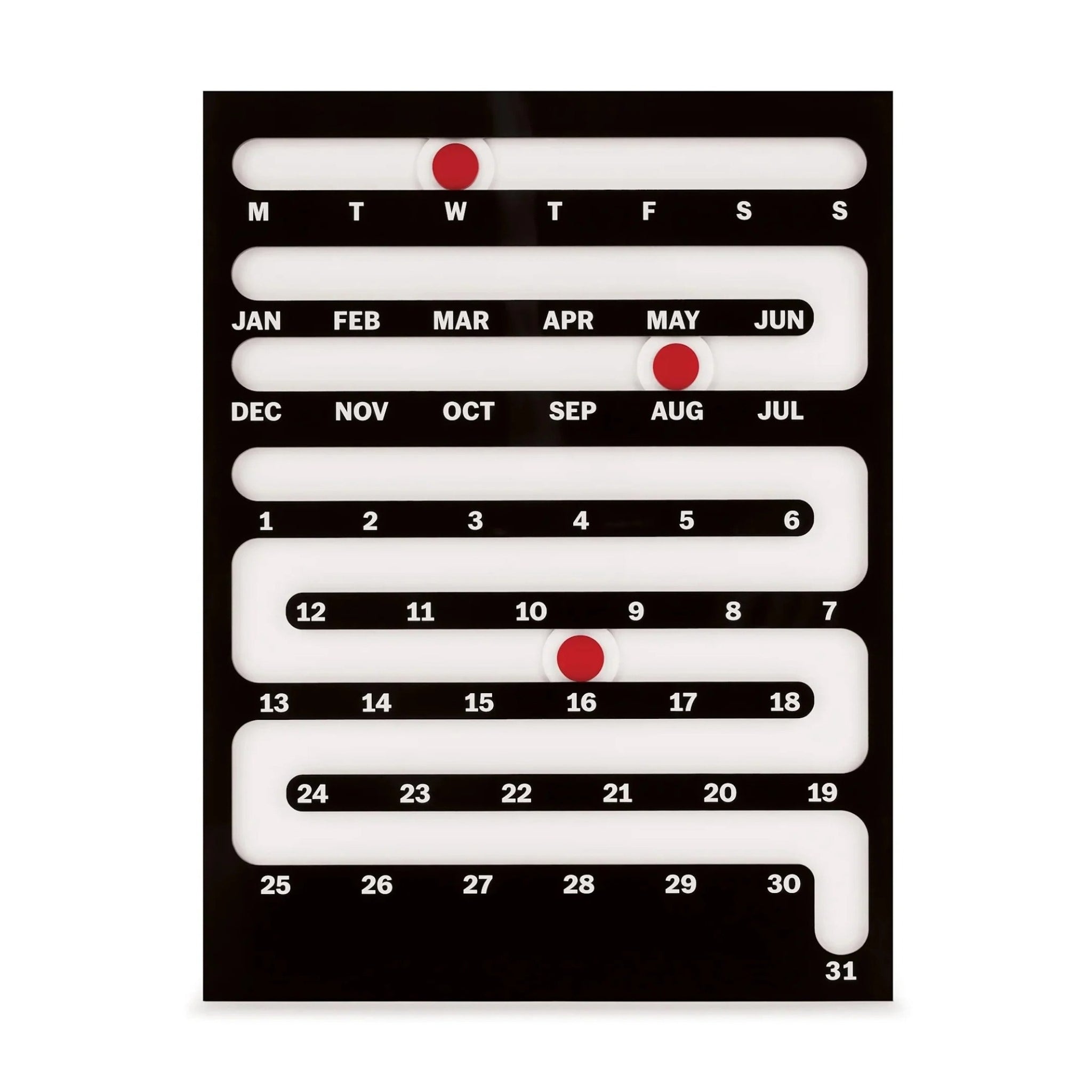 SLIDING PERPETUAL CALENDAR - Ewiger Wand- & Tisch-Kalender - 30x23 cm