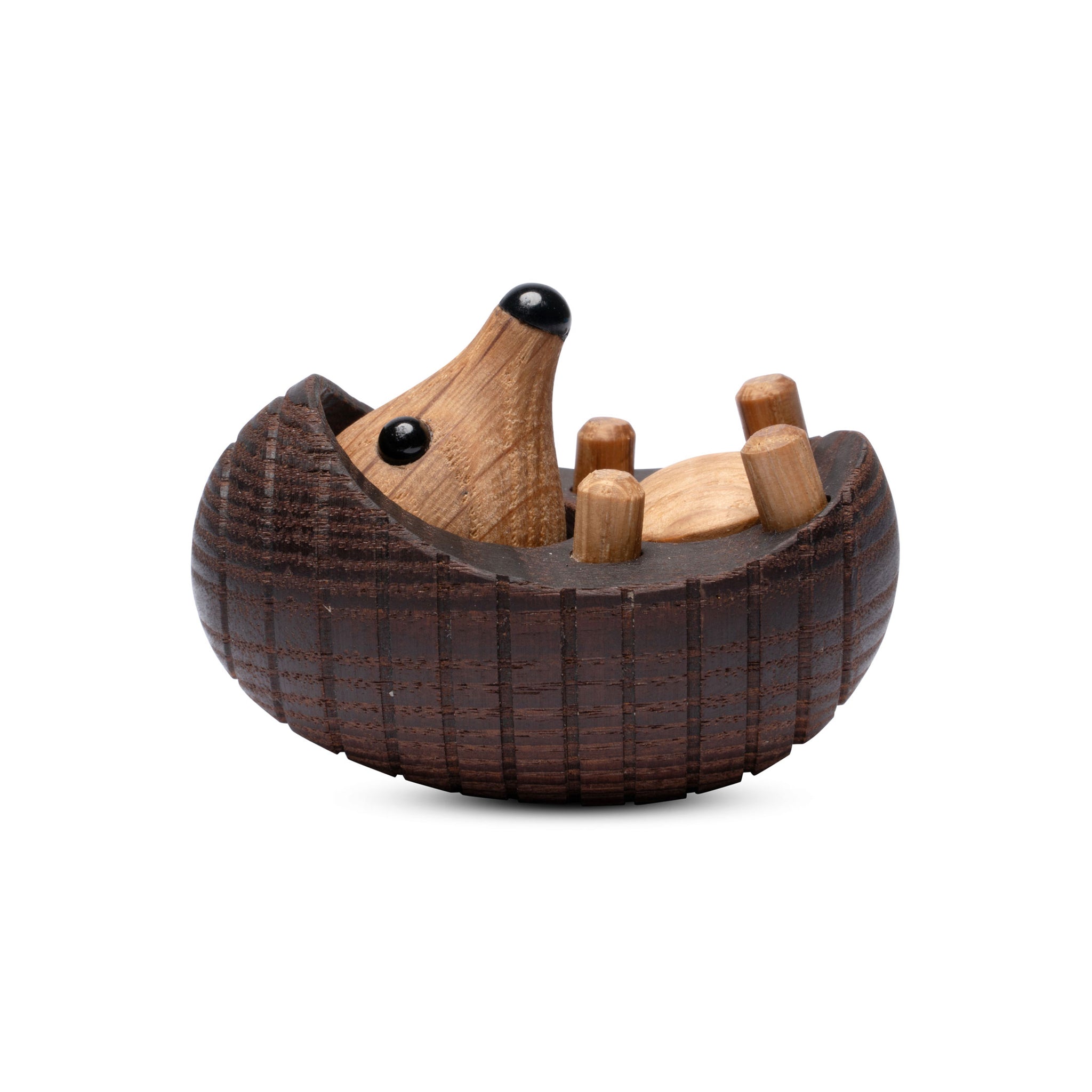 SPIKE - Lying Wooden Hedgehog Figurine - Chresten Sommer | Spring Cope