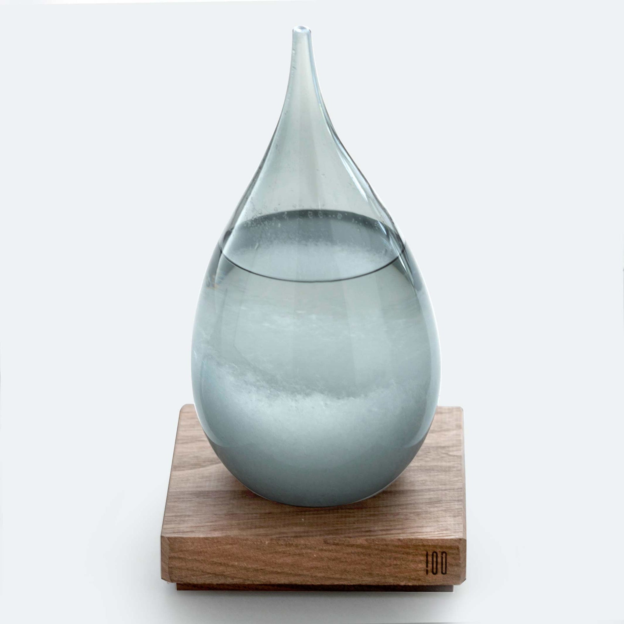 TEMPO DROP Dunkel | GLAS-OBJEKT & STURMGLAS | H=21 cm | Takeshi Ogawa