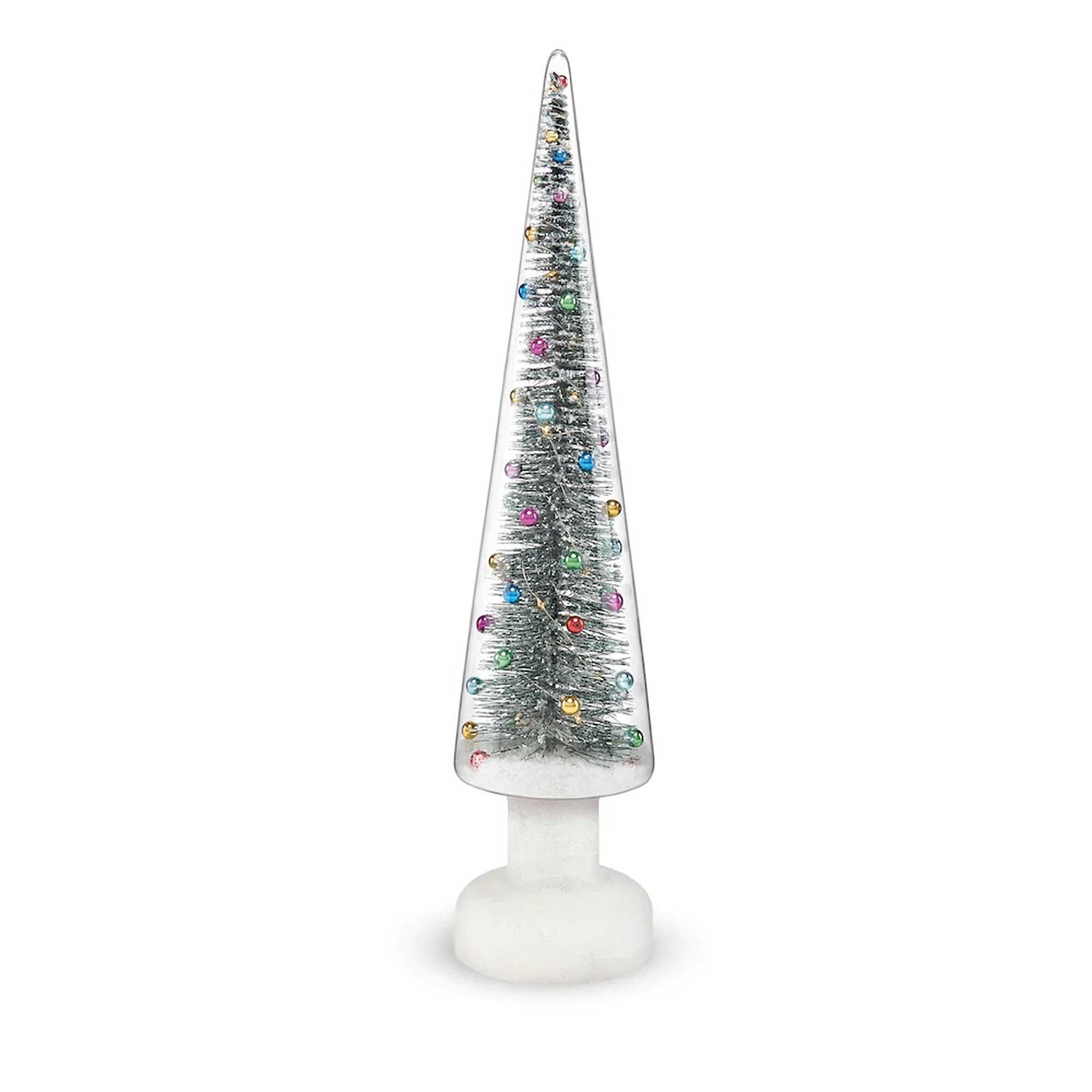 SNOWY WONDERLAND Large - Grosser Glas-TANNENBAUM mit LED Beleuchtung