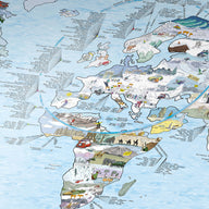 SNOWTRIP MAP | Winter sports WORLD MAP | 98x56cm | Awesome Maps